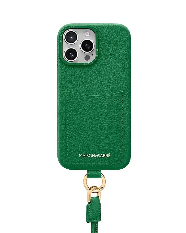 MAISON DE SABRE Maison De Sabra Sling Phone Case - Emerald Green
