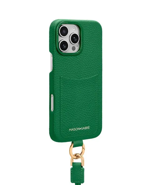 MAISON DE SABRE Maison De Sabra Sling Phone Case - Emerald Green