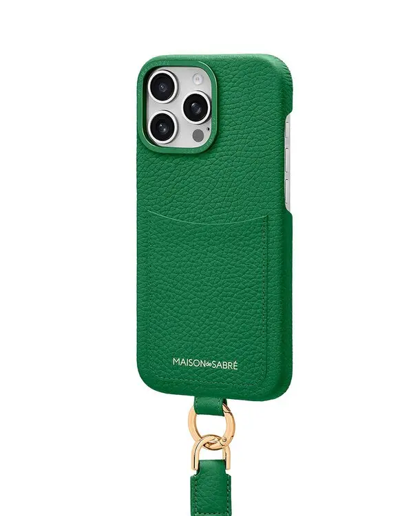 MAISON DE SABRE Maison De Sabra Sling Phone Case - Emerald Green
