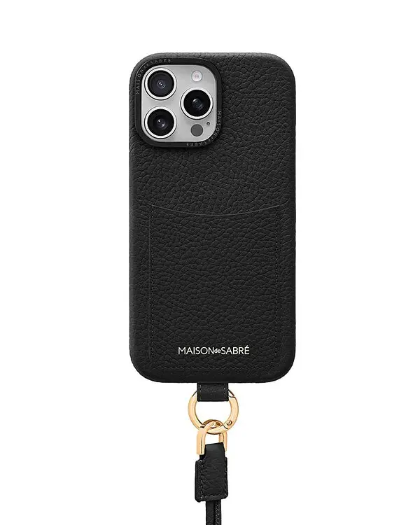 MAISON DE SABRE Maison De Sabra Sling Phone Case - Black Caviar