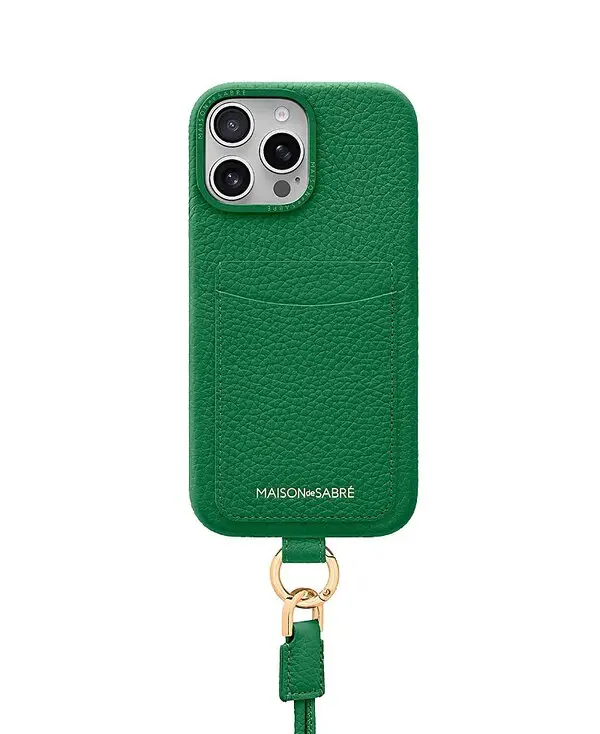 MAISON DE SABRE Maison De Sabra Sling Phone Case - Emerald Green