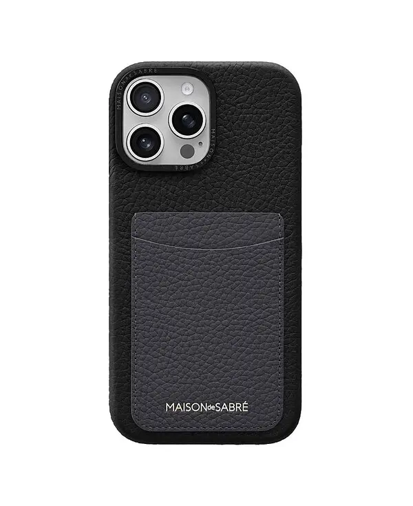 MAISON DE SABRE Maison De Sabra Card Phone Case - Graphite Caviar