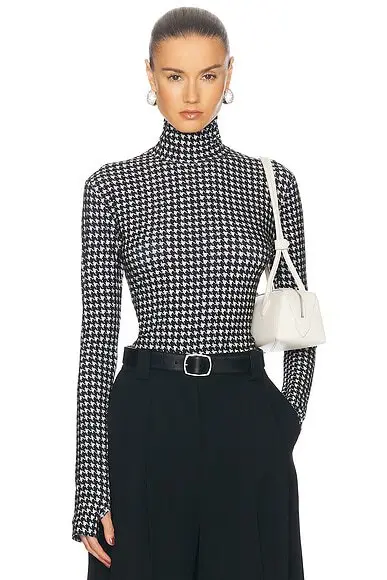 Norma Kamali Slim Fit Longsleeve Turtleneck Top