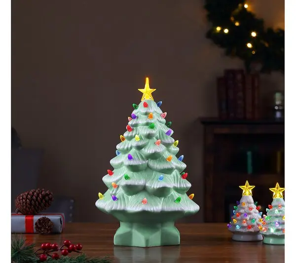MR. CHRISTMAS 14 In. Nostalgic Tree Seafoam