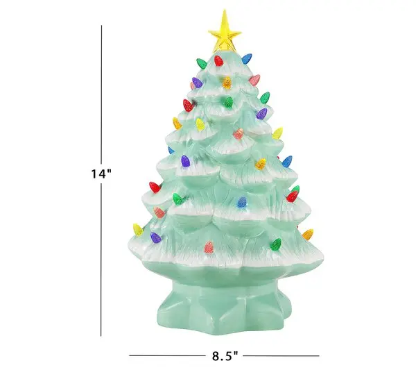 MR. CHRISTMAS 14 In. Nostalgic Tree Seafoam