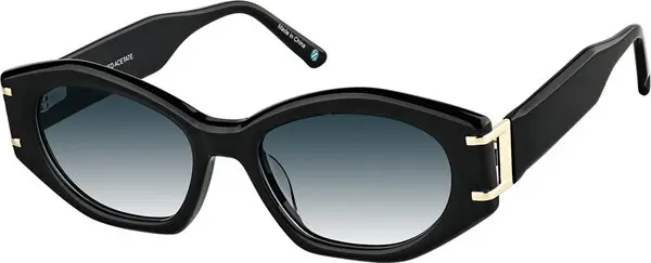 Zenni Geometric Full Rim Sunglasses - Black