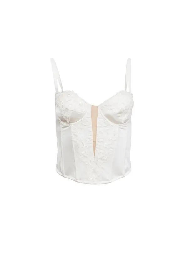 Fleur Du Mal Daphne Silk Bustier