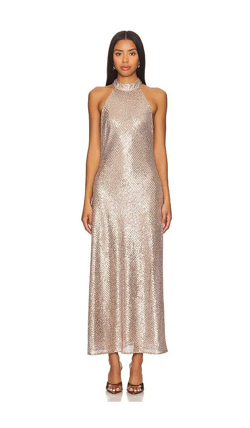 rixo metallic dress Zuri Metallic Dress