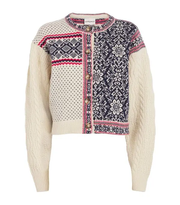 Claudie Pierlot Wool Jacquard Cardigan - Multi | Editorialist