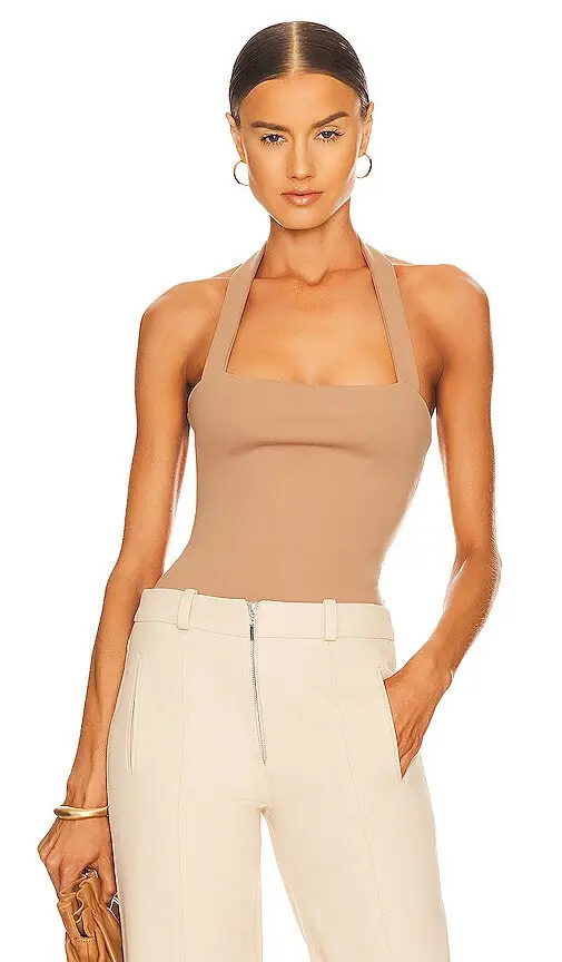Superdown Reece Halter Bodysuit - Nude