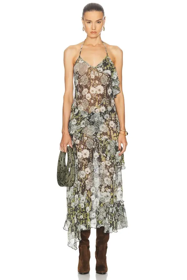 Siedres Lieni Halter Dress In Multi - 30% Off | Editorialist