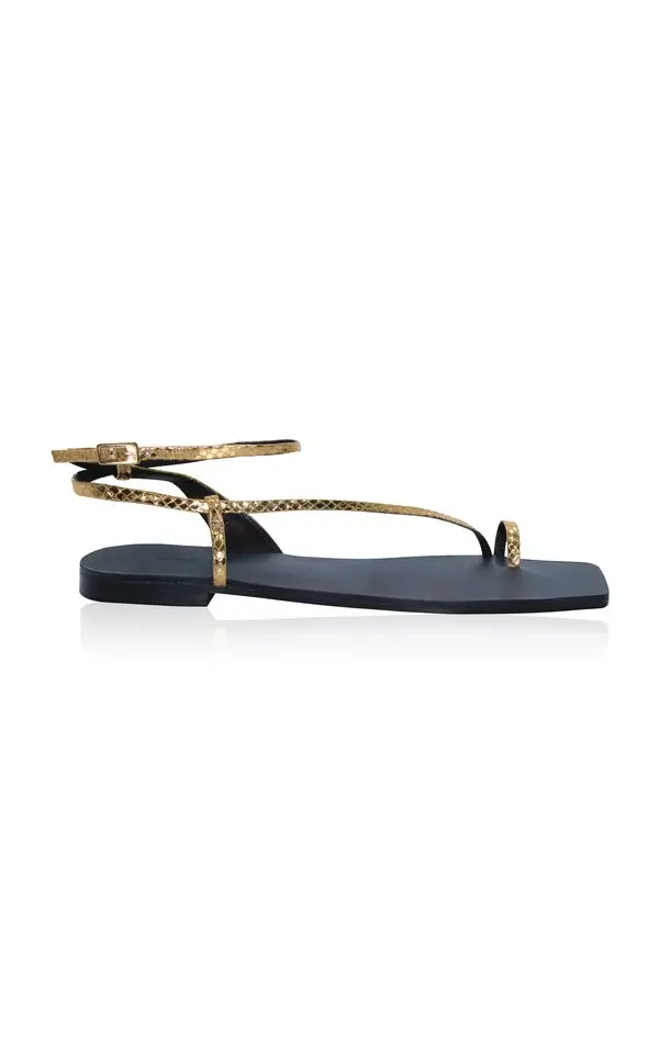 Johanna Ortiz Flamenco Echoes Leather Sandals - Gold