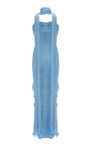 MARMAR HALIM Ruched-sash Gown