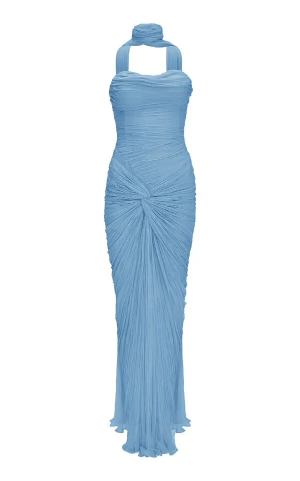 MARMAR HALIM Ruched-sash Gown