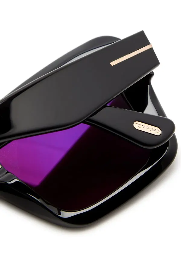 TOM FORD Esme Oversized Square-frame Sunglasses - Black