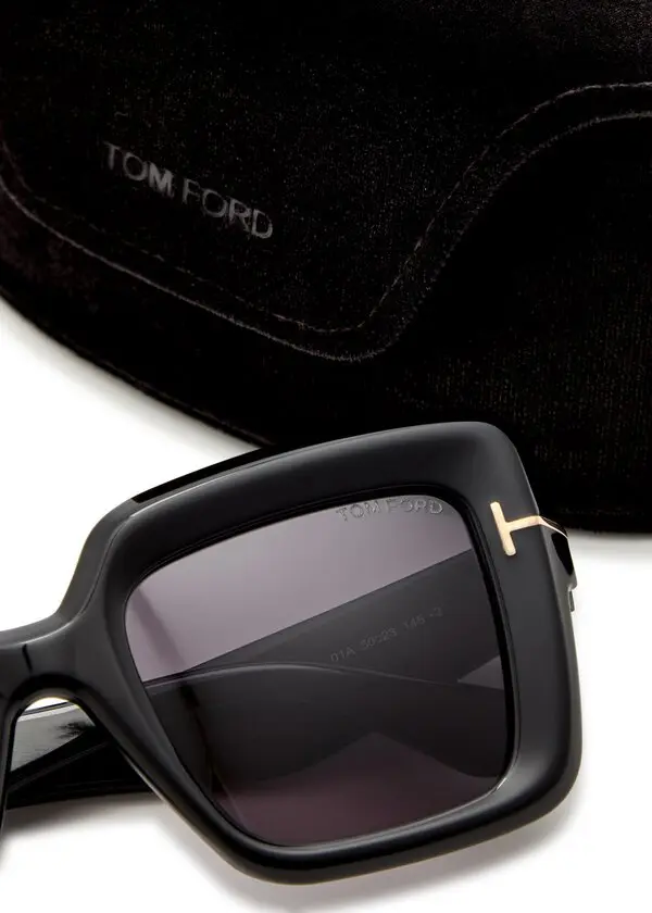 TOM FORD Esme Oversized Square-frame Sunglasses - Black