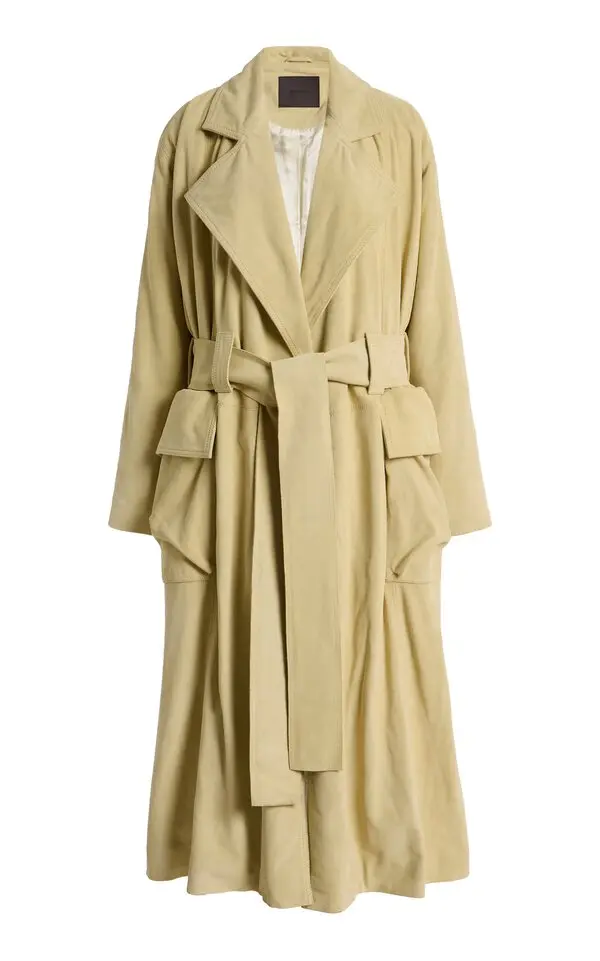16Arlington Cinzia Suede Trench Coat