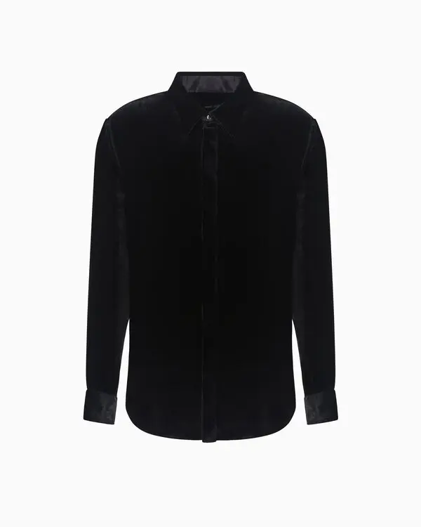 Giorgio Armani Slim-fit Velvet Shirt