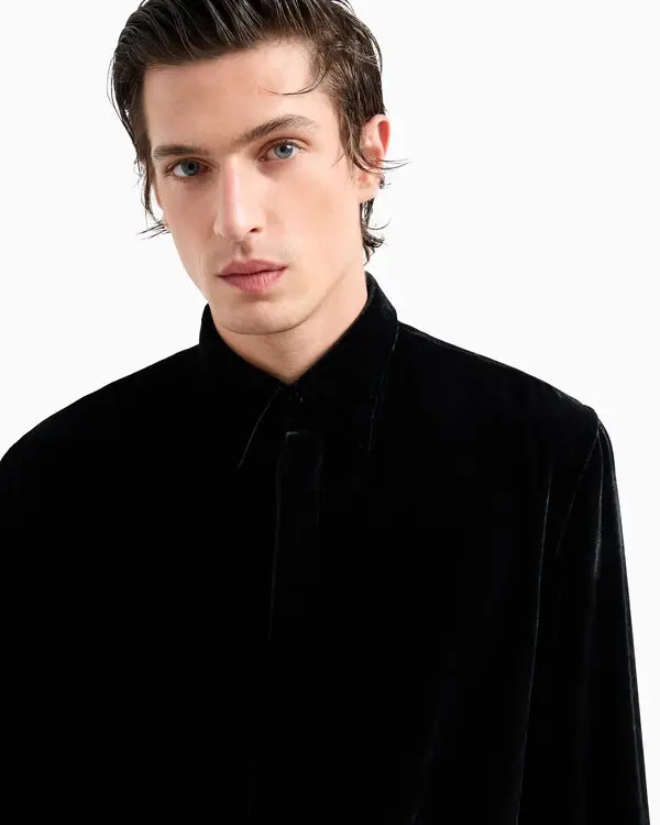 Giorgio Armani Slim-fit Velvet Shirt
