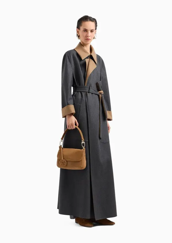 Giorgio Armani La Prima Soft Suede Handbag