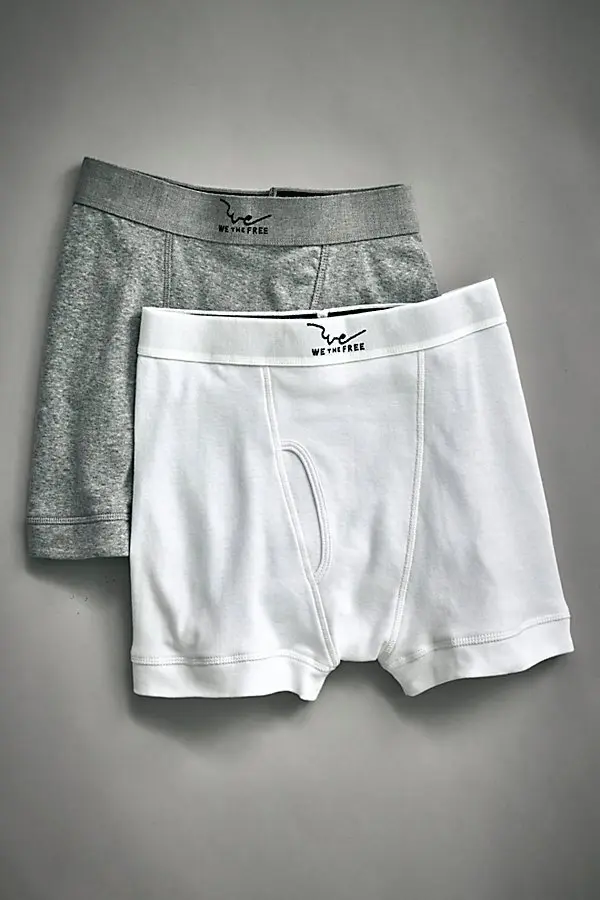 Free People We The Free Cotton Boxer Briefs - Ivory