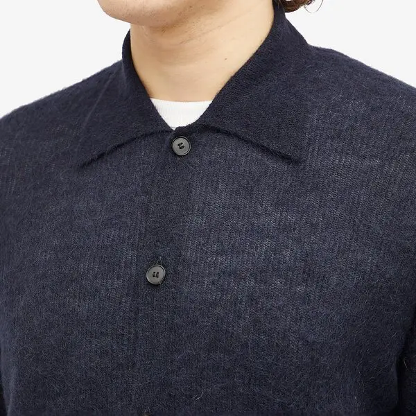 Auralee Alpaca Cardigan In Navy - 35% Off | Editorialist