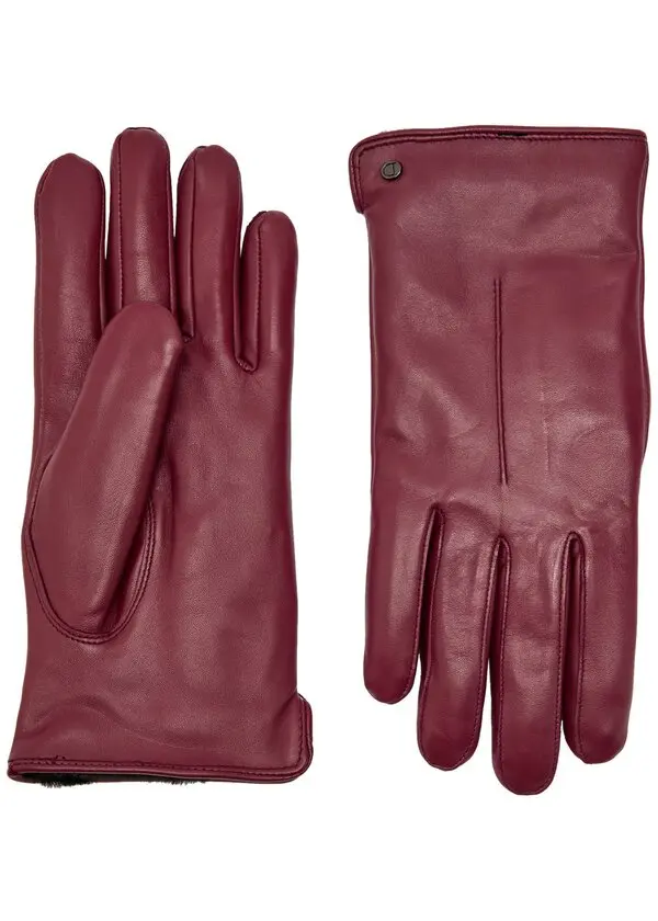 DENTS Maria Leather Gloves - Red