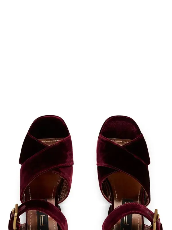 Etro 100mm Velvet Platform Sandals