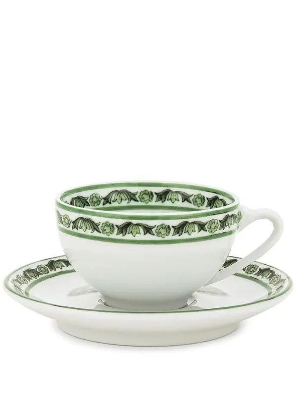Dolce & Gabbana Maiolica-trim Expresso Cups - White