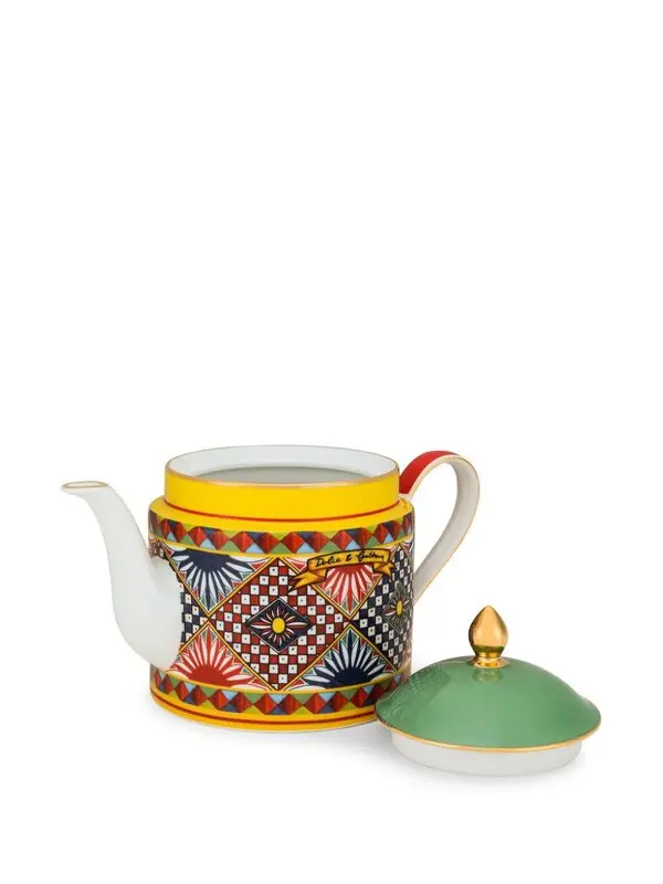 Dolce & Gabbana Carretto Siciliano-print Teapot