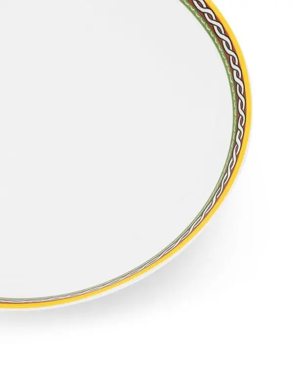 Dolce & Gabbana Carretto Siciliano-trim Soup Plates - White