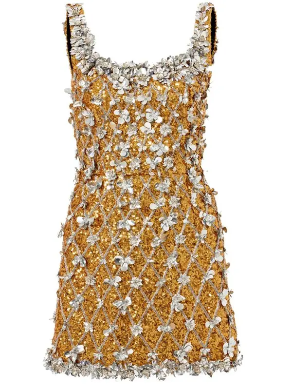 Carolina Herrera Embellished Mini Dress