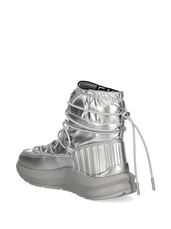 EA7 Logo-print Quilted Snow Boots - Silver