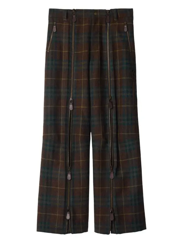 Burberry Checked Wool Trousers