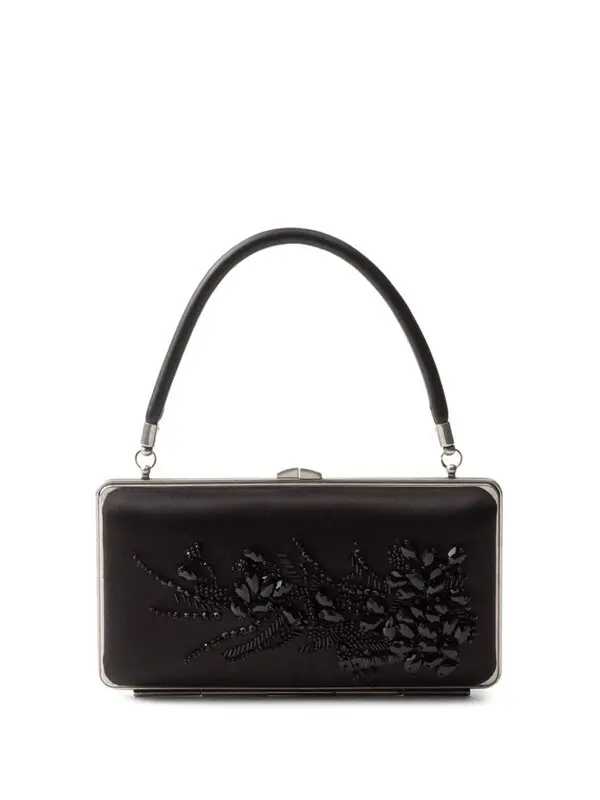 Prada Embroidered Satin Clutch