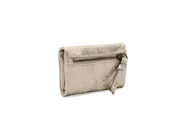 THE FRYE COMPANY Nora Knotted Small Wallet Wallet Handbags Cream Metallic - Bone