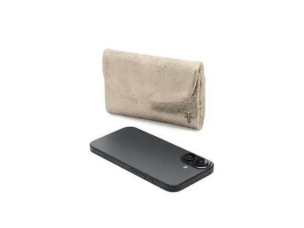 THE FRYE COMPANY Nora Knotted Small Wallet Wallet Handbags Cream Metallic - Bone