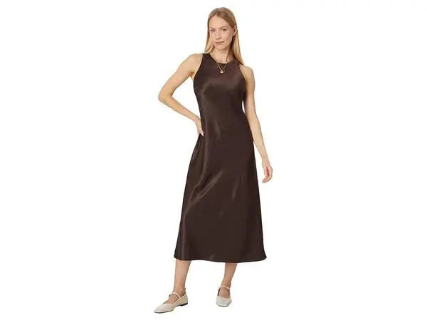 madewell brown silk dress Madewell NEW NWT Womens XS Brown Satin Shift Mini Dress