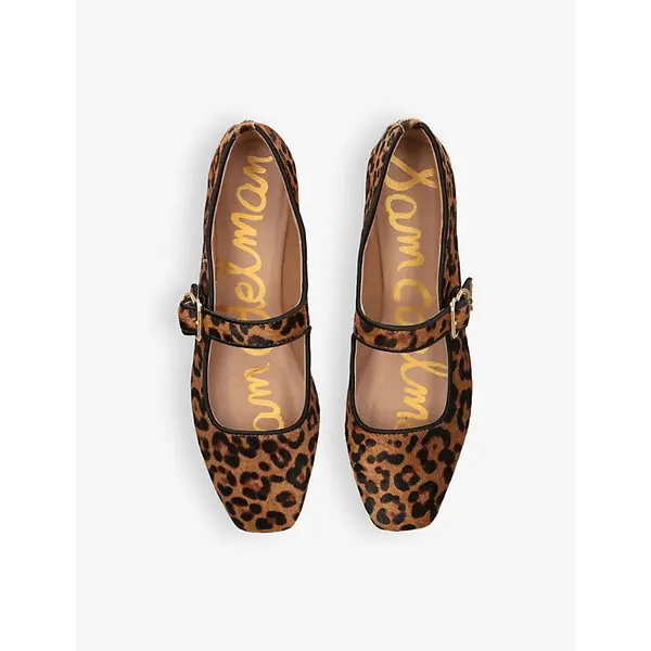 Sam Edelman Leopard-print Leather Ballet Flats - Tan Comb