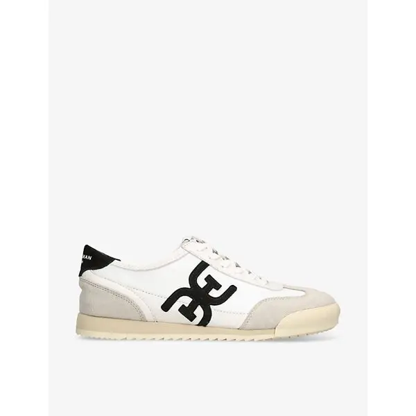Sam Edelman Ivey Leather And Suede Low-top Trainers - White