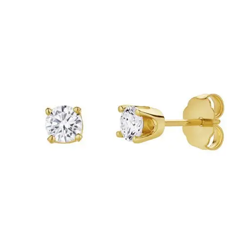 LUVMYJEWELRY 0.50 Ct Tw Lab Grown Diamond Stud Earrings - 14k Yellow Gold