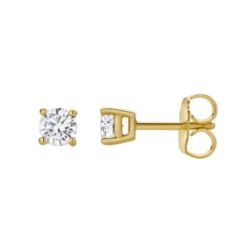 LUVMYJEWELRY 0.35 Ct Tw Lab Grown Diamond Stud Earrings - 14k Yellow Gold