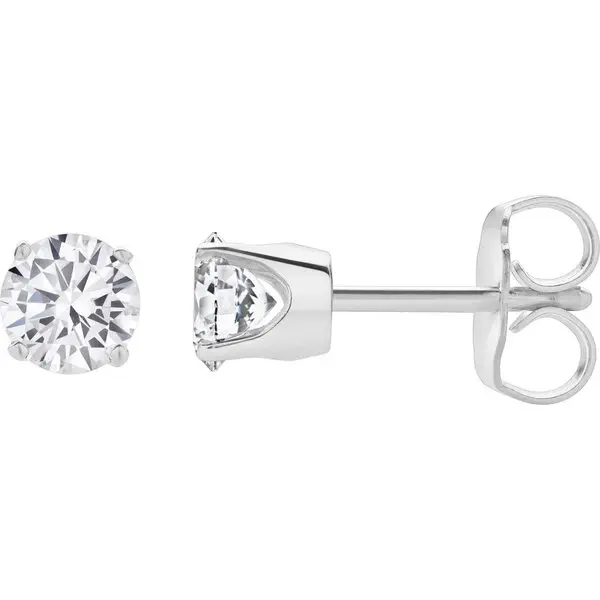 LUVMYJEWELRY 1 Ct Tw Lab Grown Diamond Stud Earrings - 14k White Gold