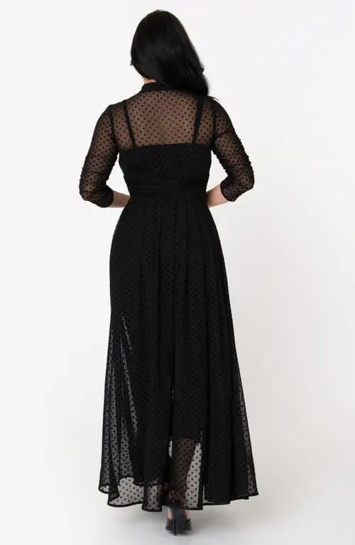 Unique Vintage Three Quarter Sleeved Starlet Duster