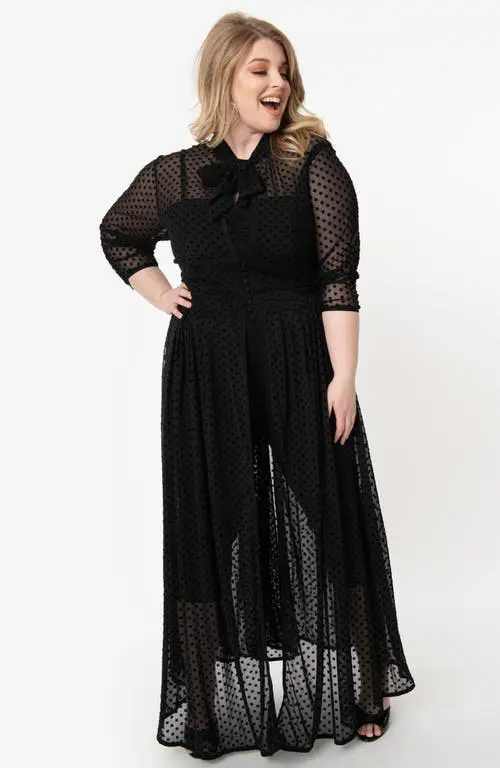 Unique Vintage Starlet Duster - Black