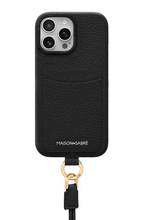 MAISON DE SABRE Sling Phone Case - Black Caviar