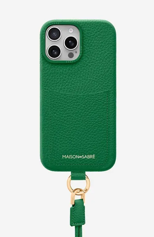MAISON DE SABRE Sling Phone Case - Emerald Green