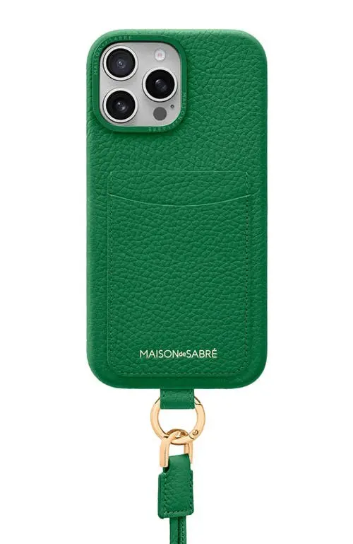 MAISON DE SABRE Sling Phone Case - Emerald Green