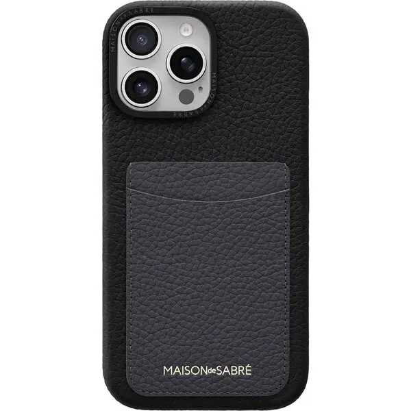 MAISON DE SABRE Card Phone Case - Graphite Caviar