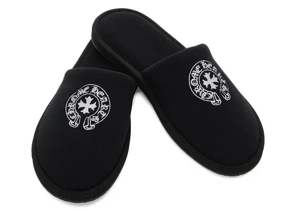 Chrome Hearts Hotel Slippers - Black